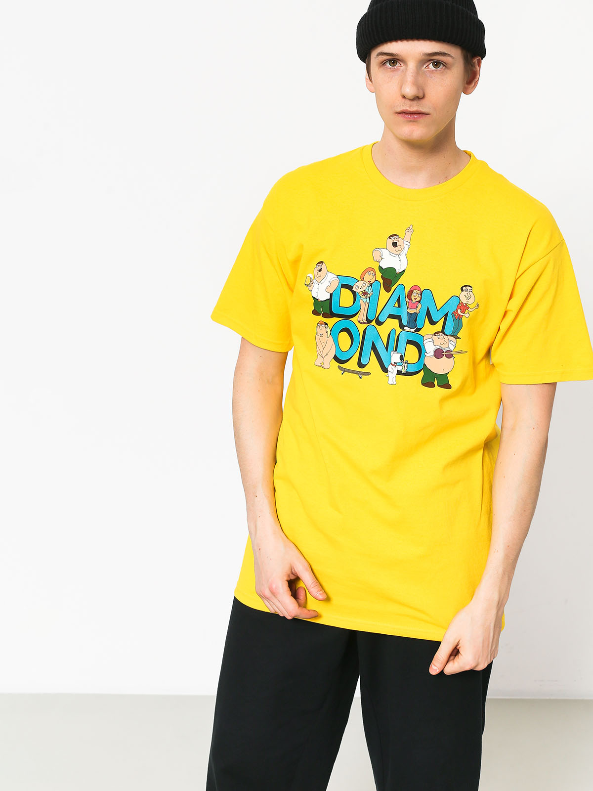 Tričko Diamond Supply Co. Diamond X Family Guy - zlatá (yellow)