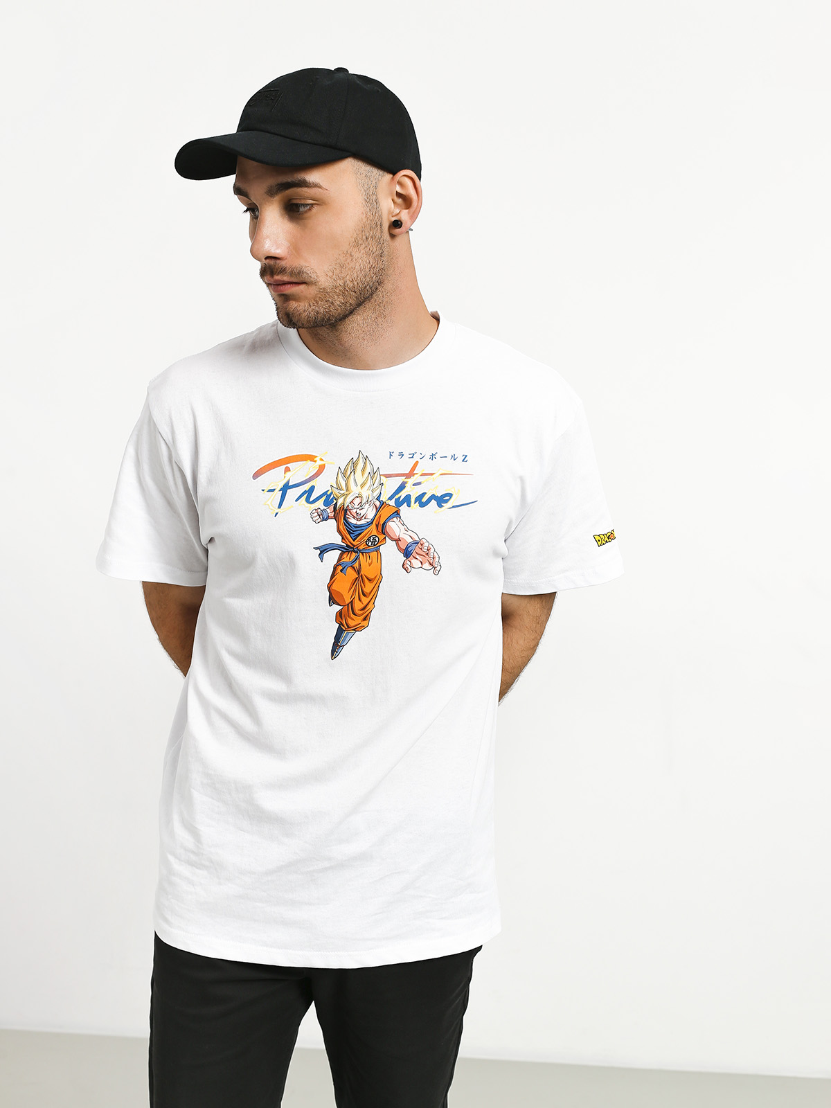 Tričko Primitive Nuevo Goku Saiyan - bílá (white)