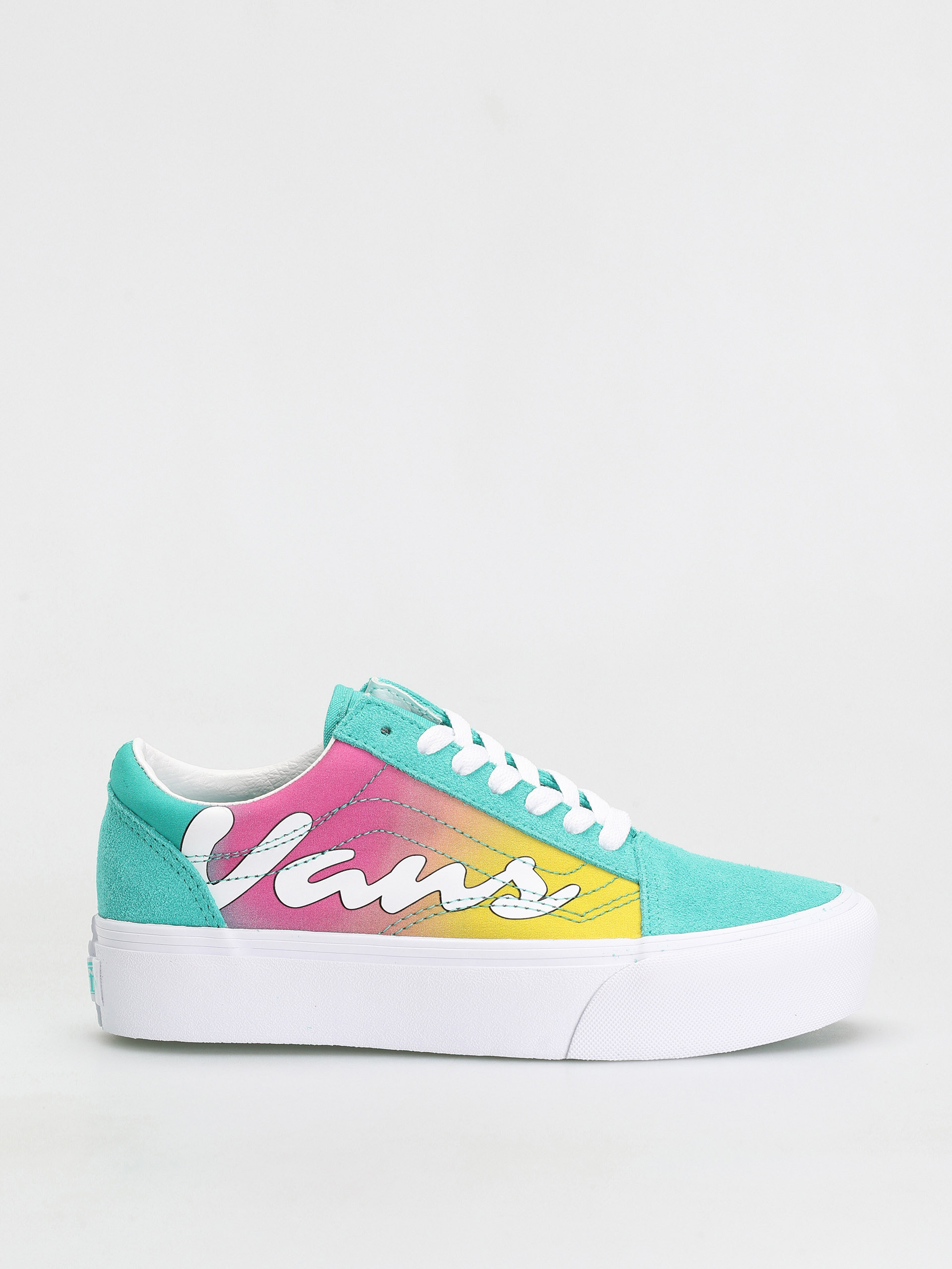 Boty Vans Old Skool Platform - barevná (spring fade/atlantis/true white)