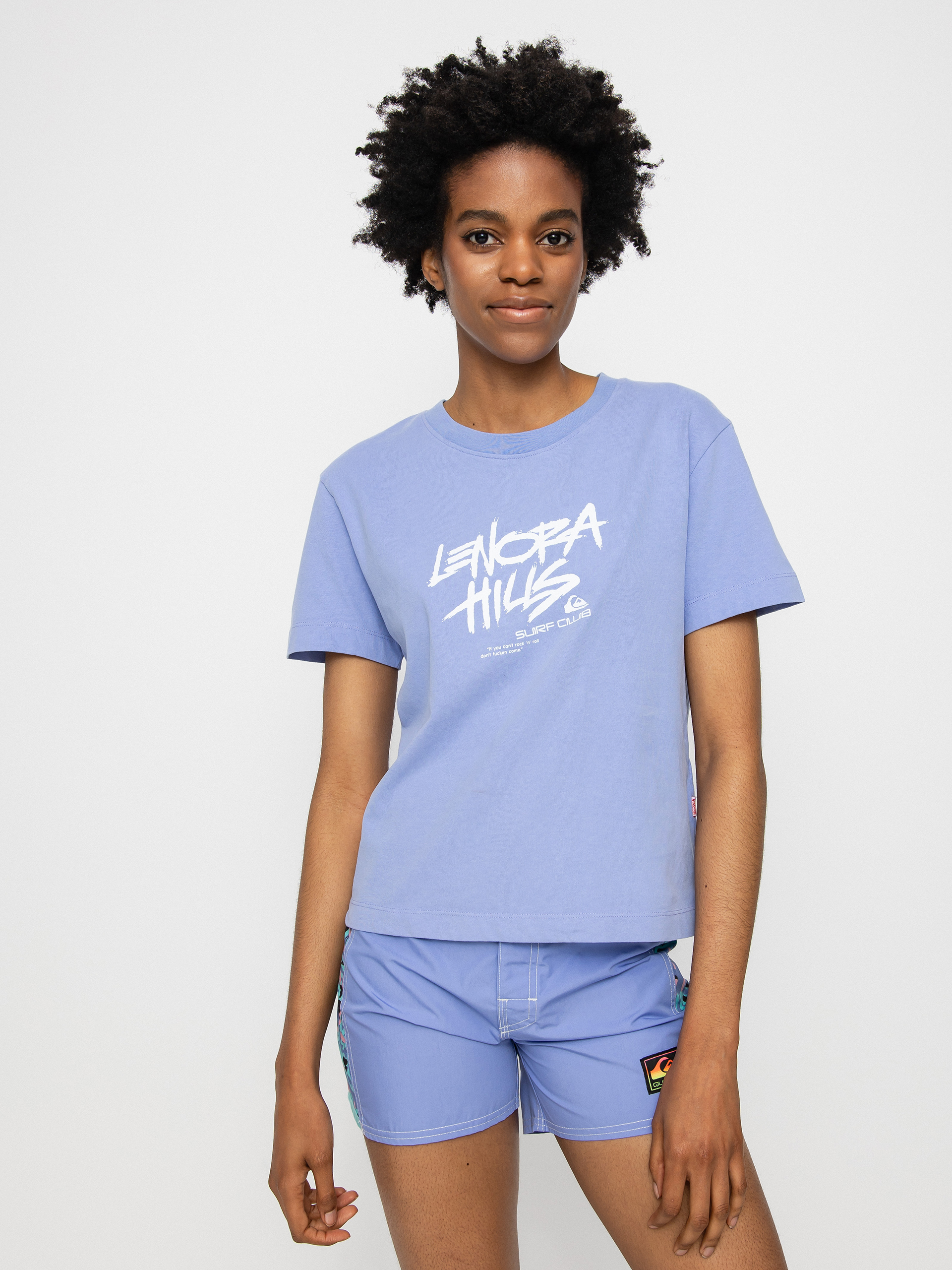 Tričko Quiksilver X Stranger Things 86 Crop Wmn - fialová (jacaranda)