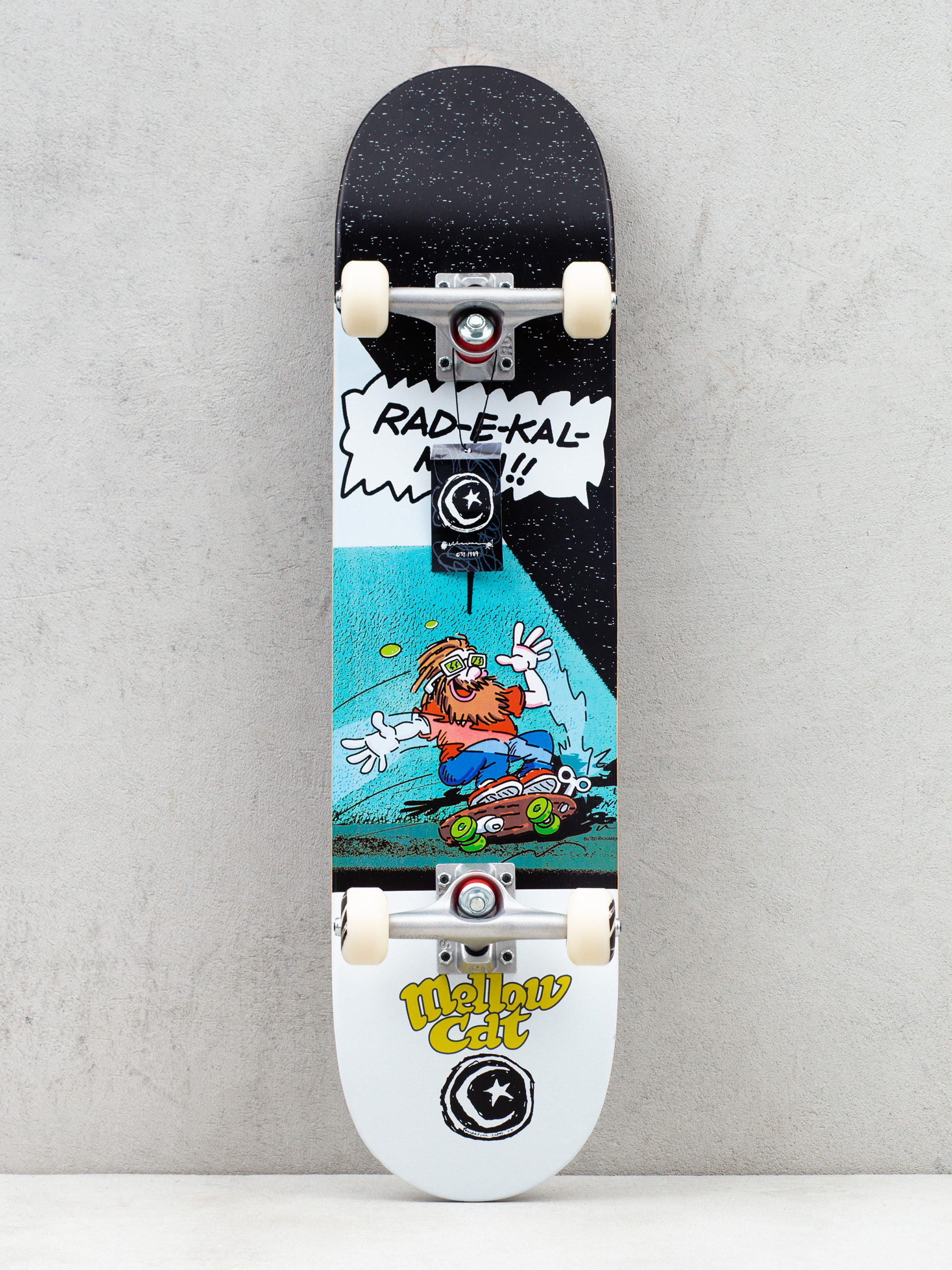 Skateboard Foundation Push Mellow Cat - černá (black/white)