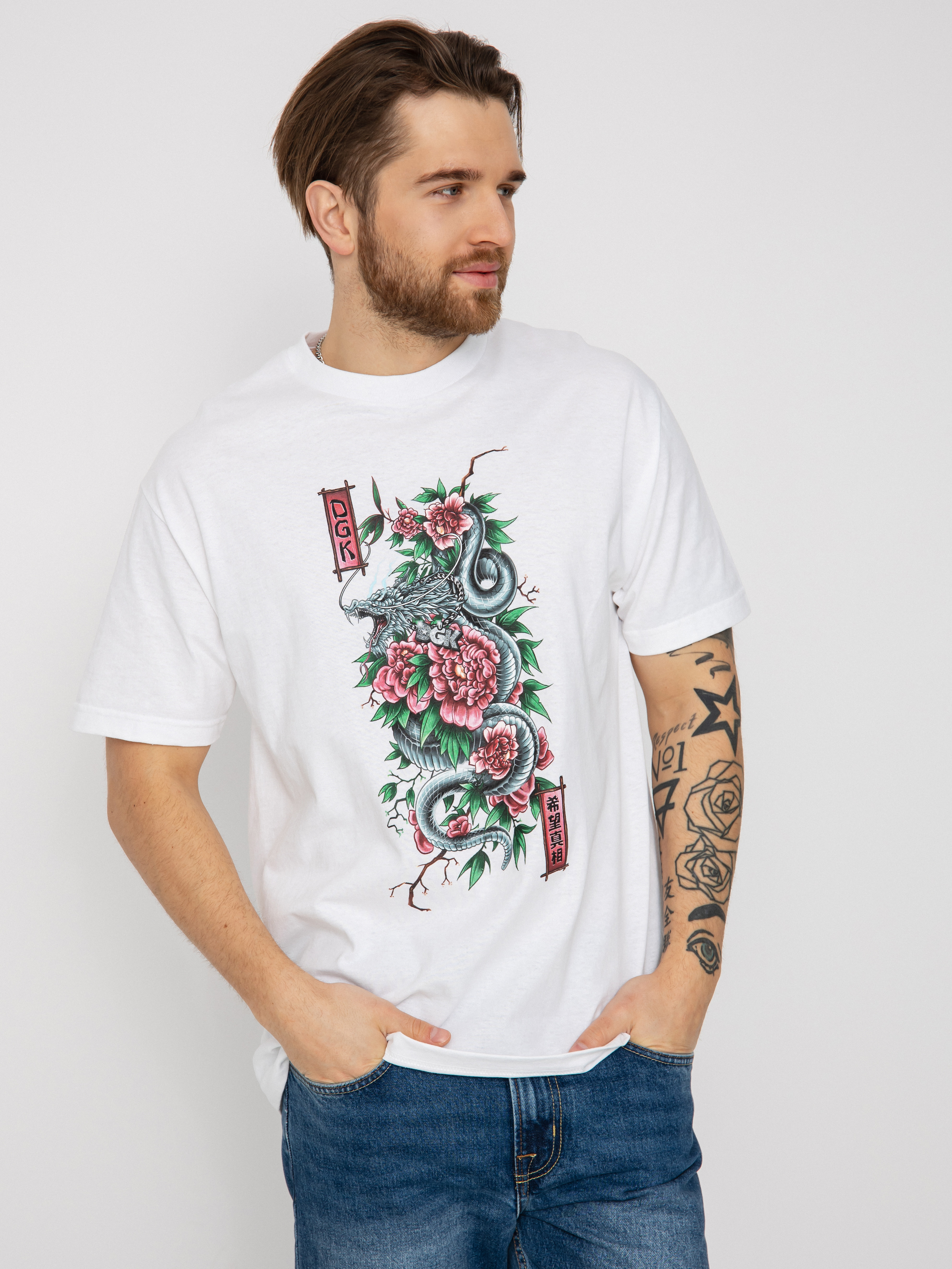 Tričko DGK Snap Dragon - bílá (white)