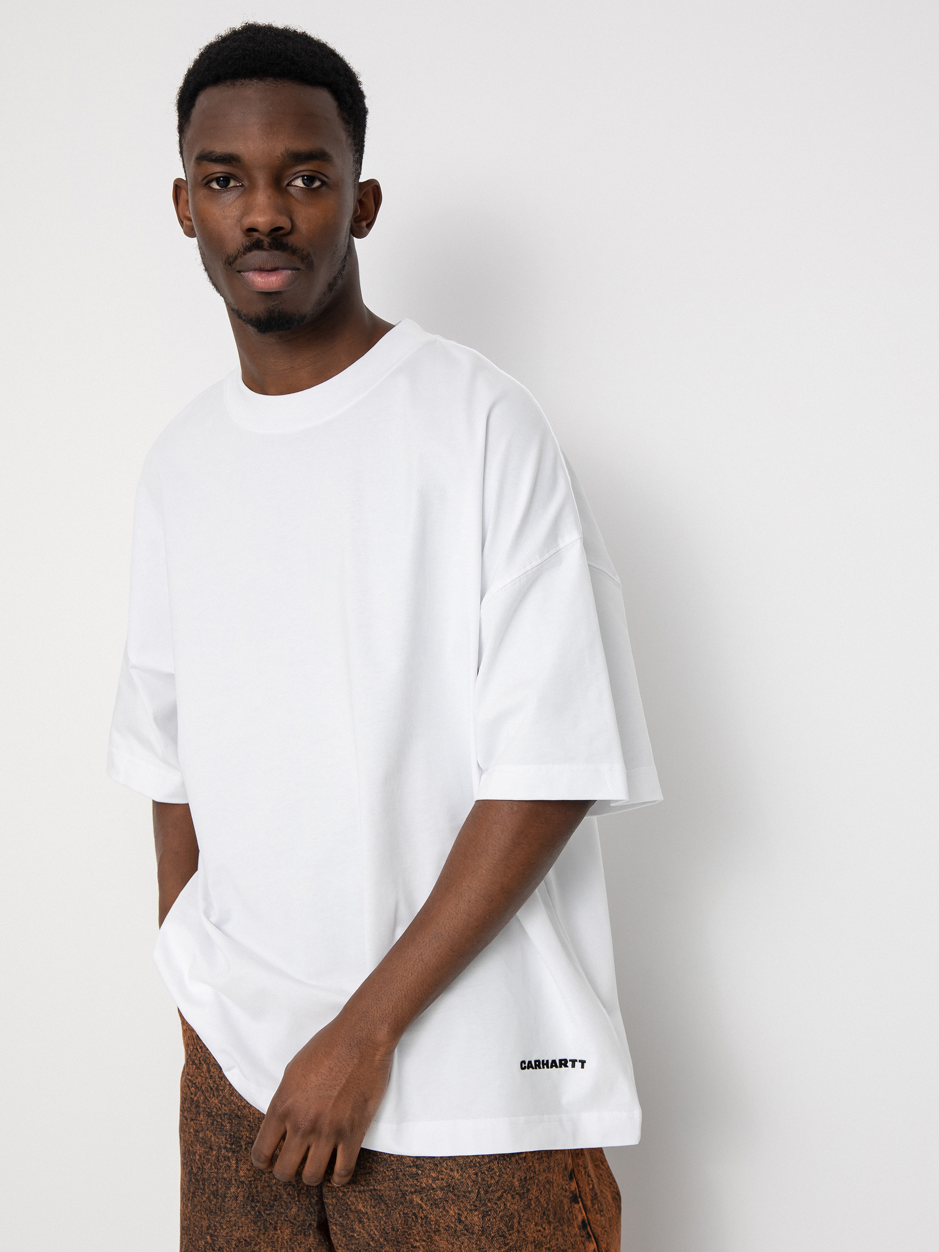 Tričko Carhartt WIP Link Script - bílá (white/black)
