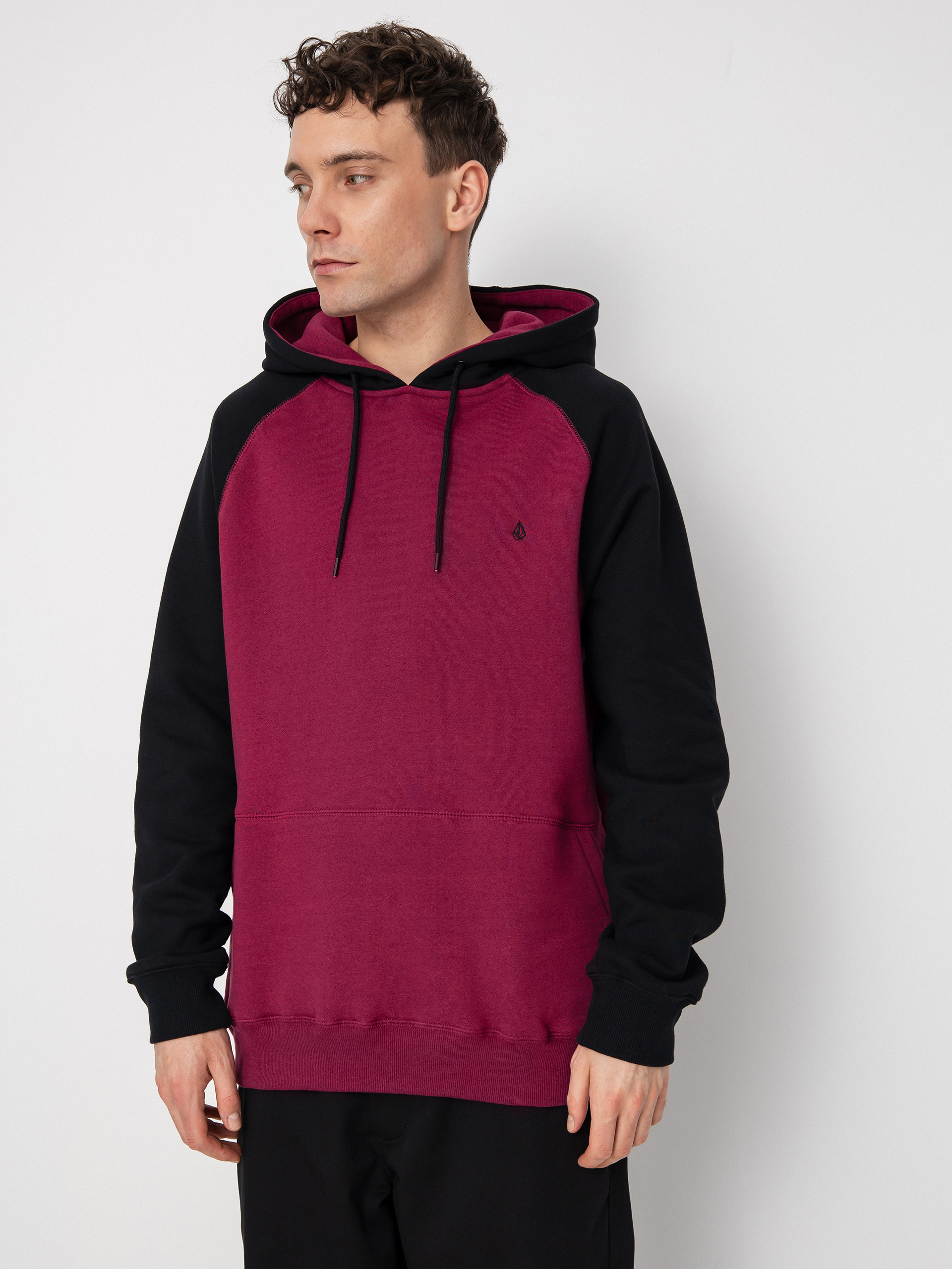 Mikina s kapucí Volcom Homak HD - fialová (plum)