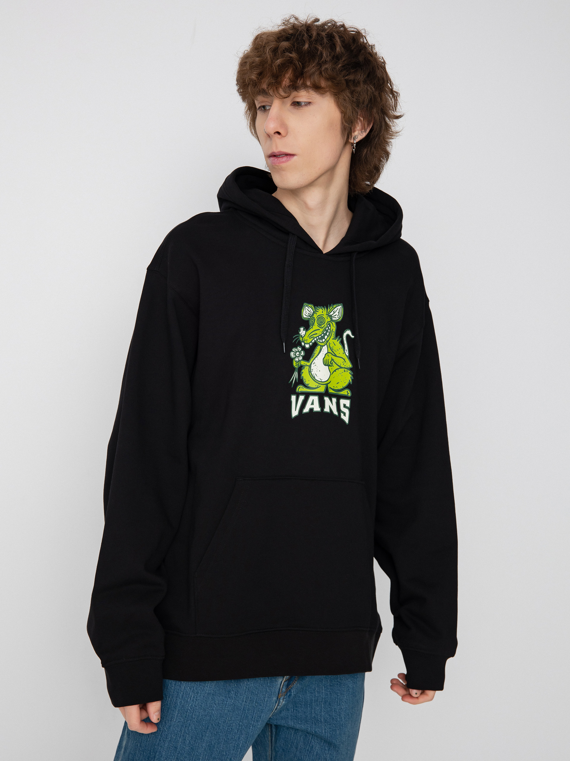 Mikina s kapucí Vans Skate Graphics HD - černá (black)