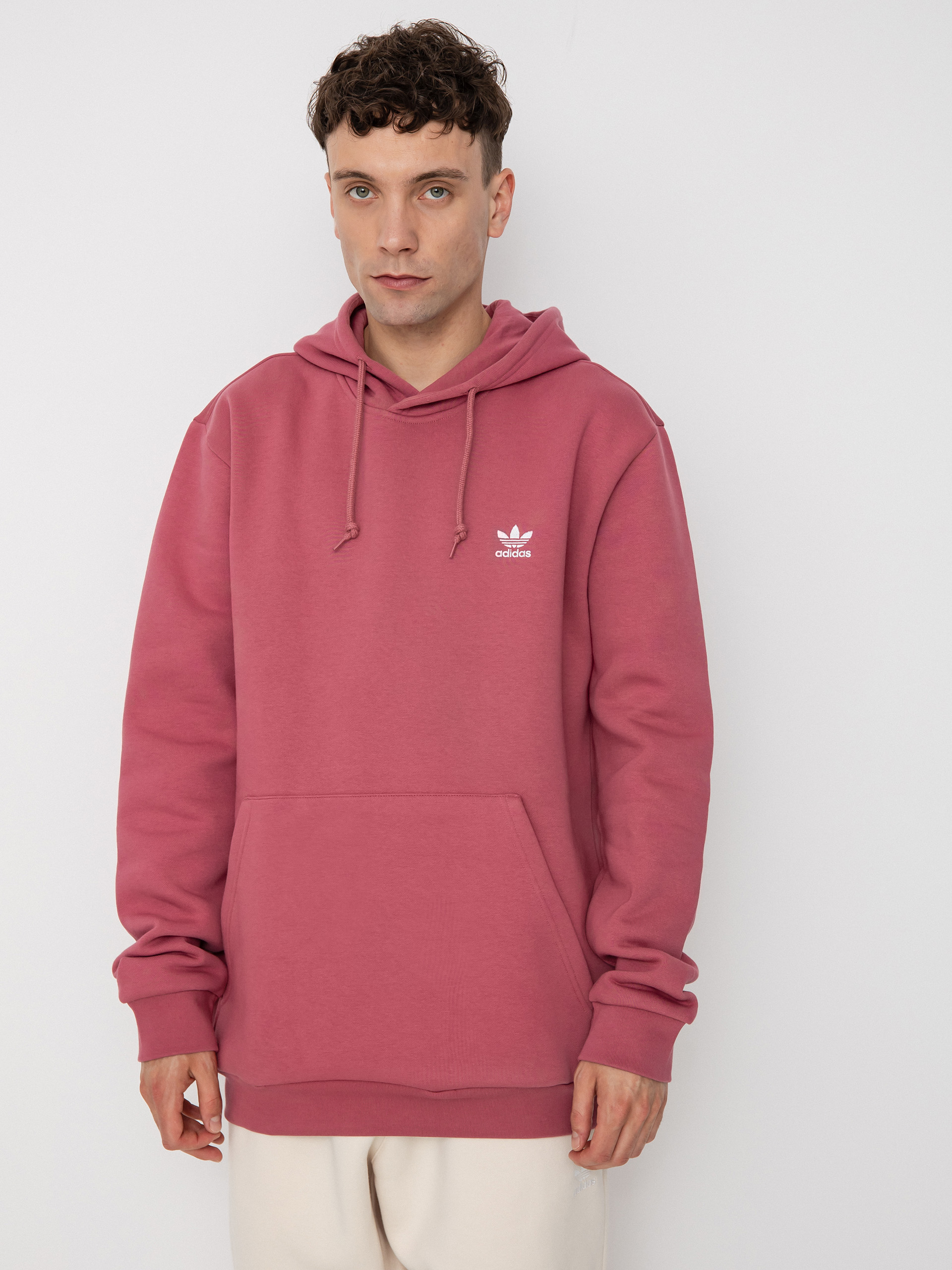 Mikina s kapucí adidas Originals Essential HD - růžová (pnkstr)