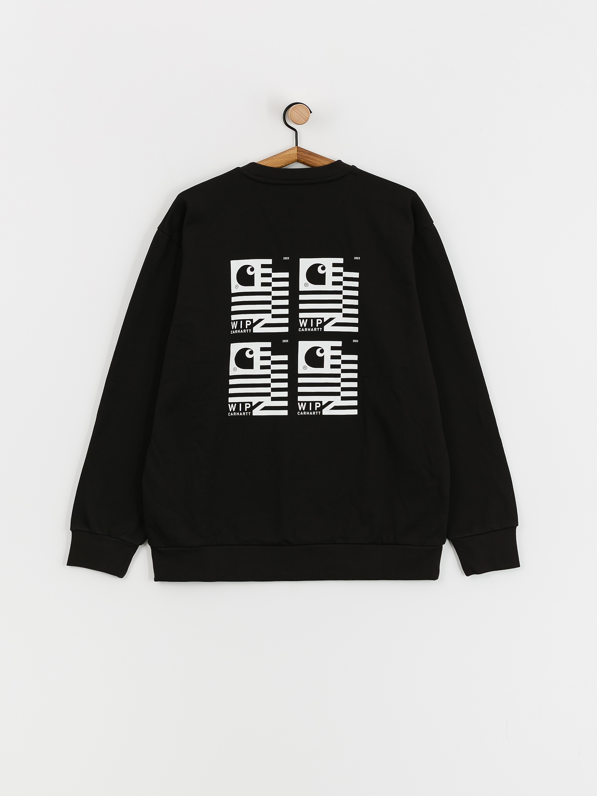 Mikina Carhartt WIP Stamp State (black/white)