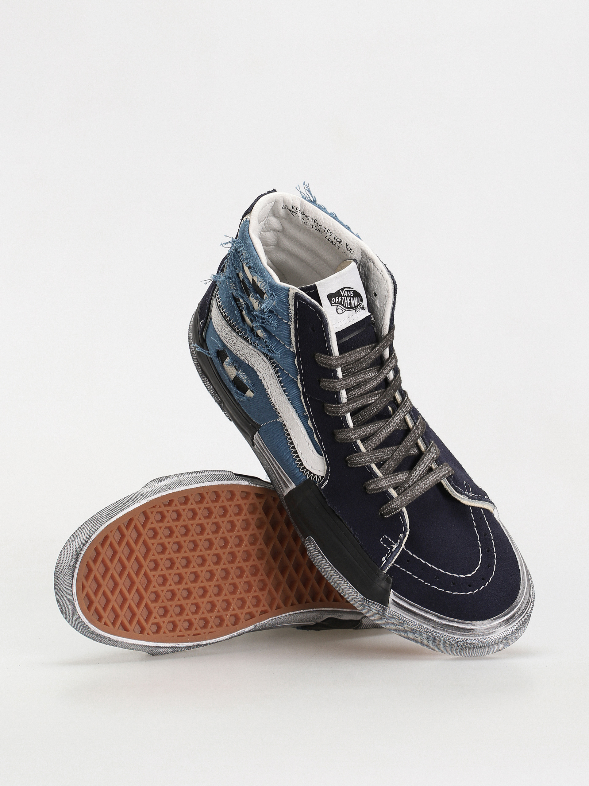 Boty Vans Sk8 Hi Reconstruct (stressed check navy/stv navy)