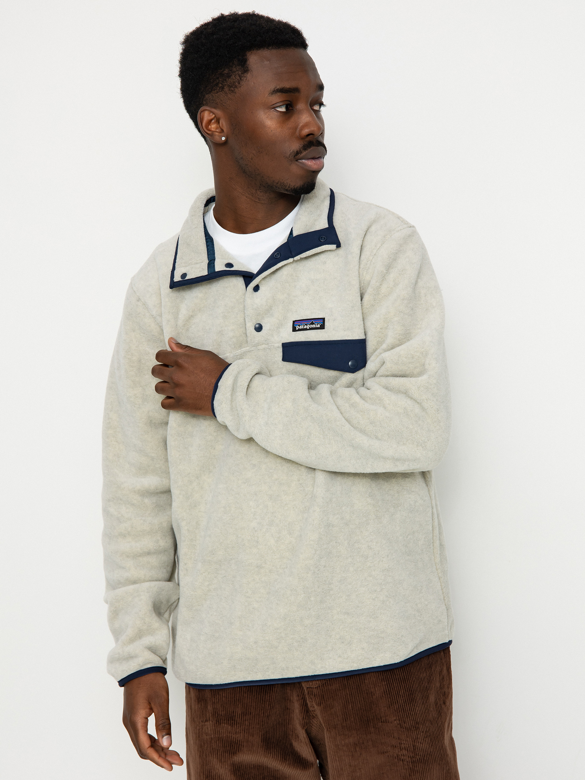 Fleecová mikina Patagonia Lightweight Synchilla Snap T - béžová ...