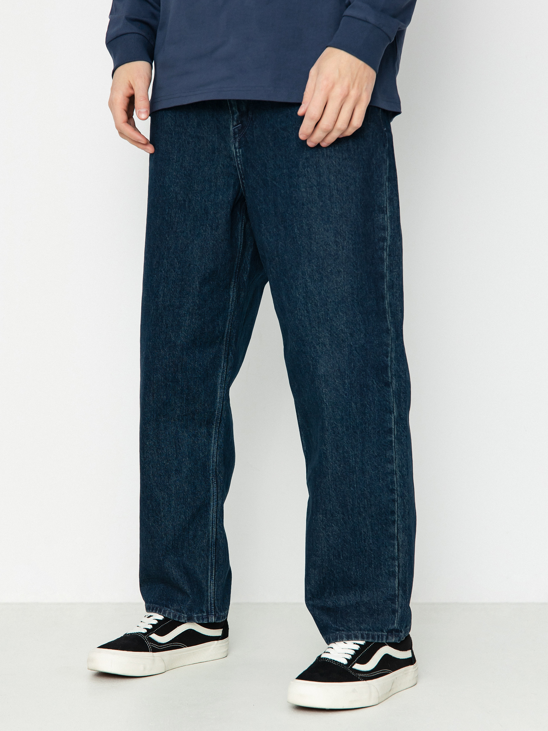 Kalhoty Volcom Billow Tapered Denim - modrá (deep water)