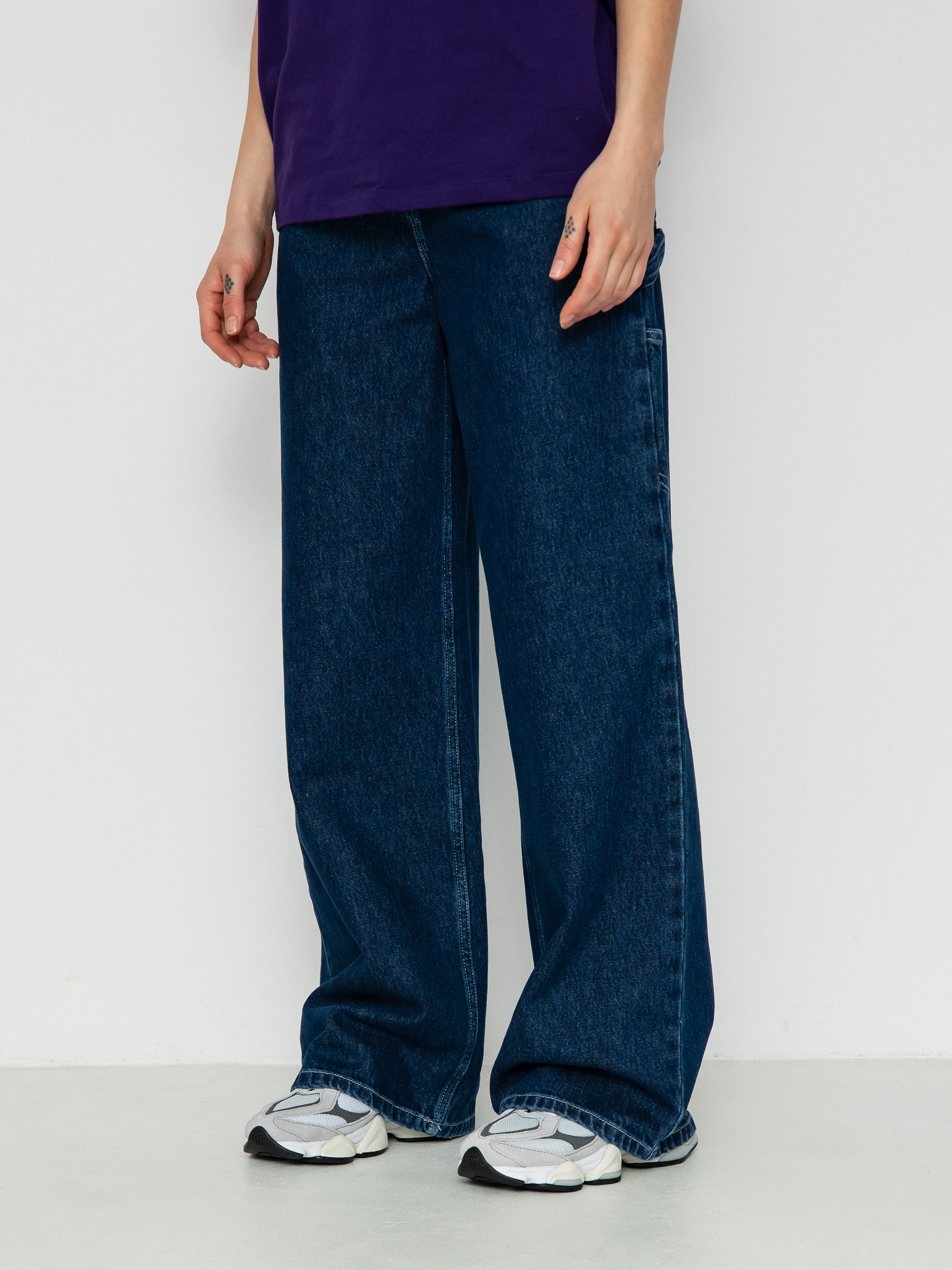 Kalhoty Carhartt WIP Jens Wmn - námořnická modrá (blue)