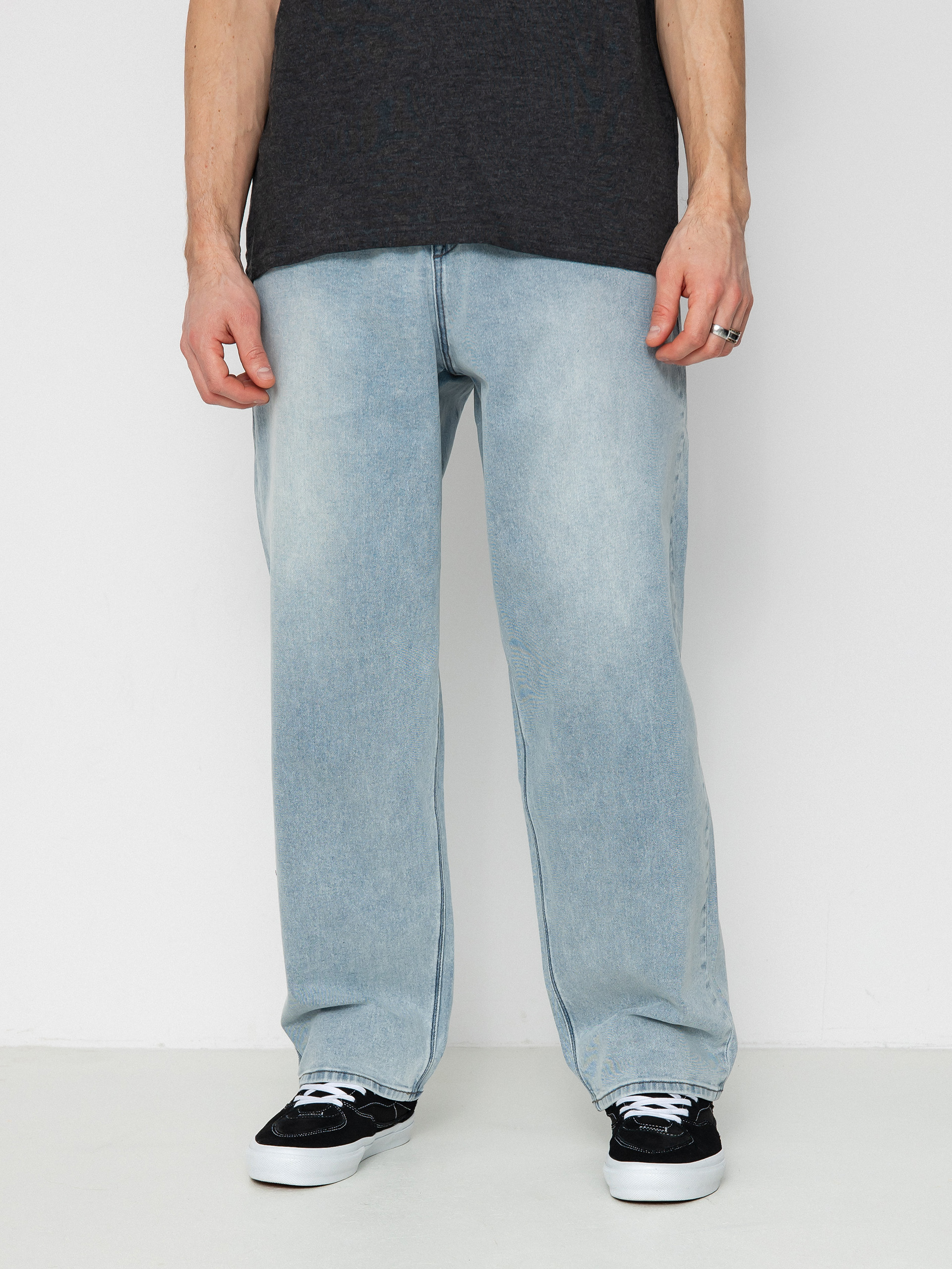Kalhoty Volcom Freazy Loose Ew Denim - modrá (desert dirt indigo)