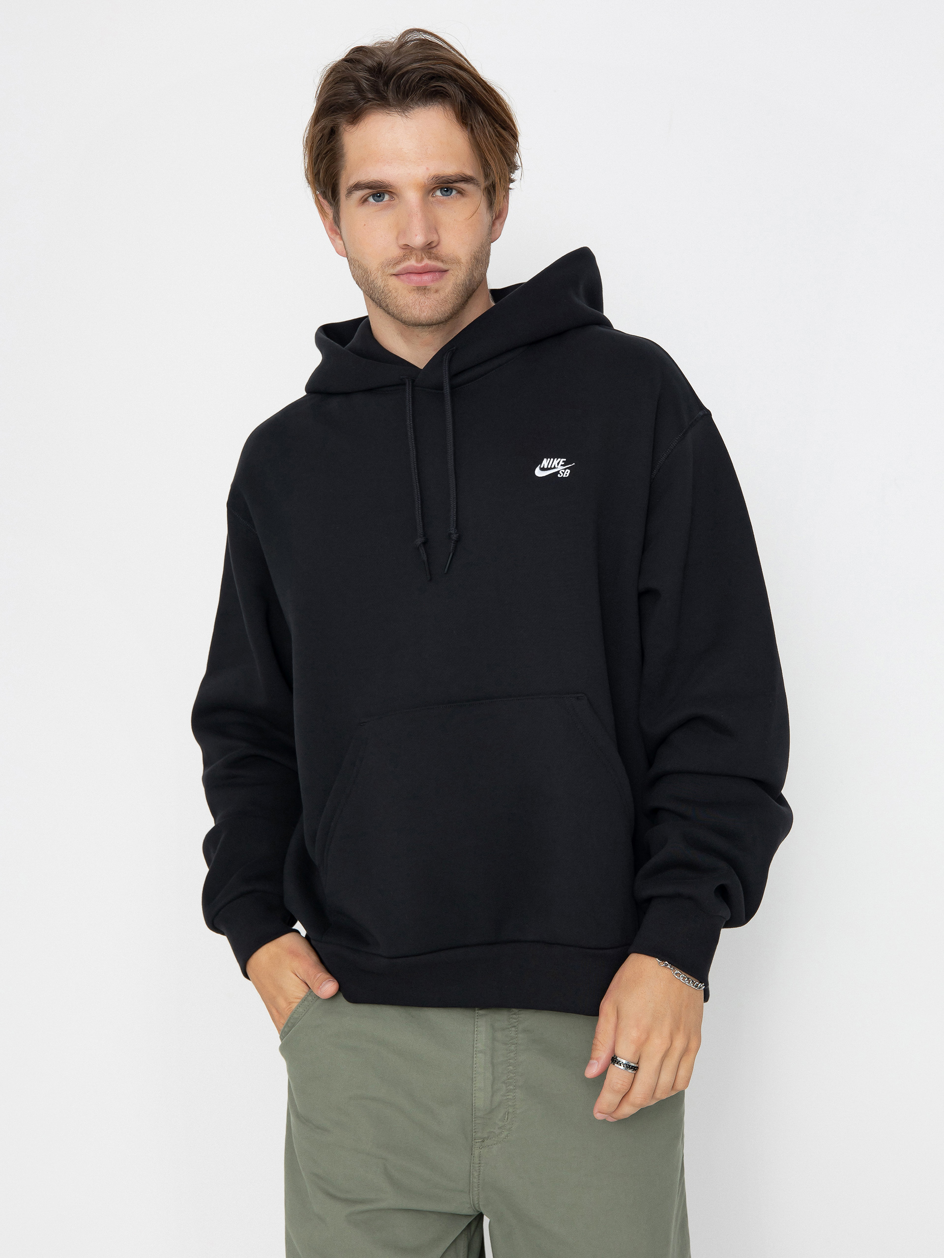 Mikina s kapucí Nike SB Essential Logo HD - černá (black/white)