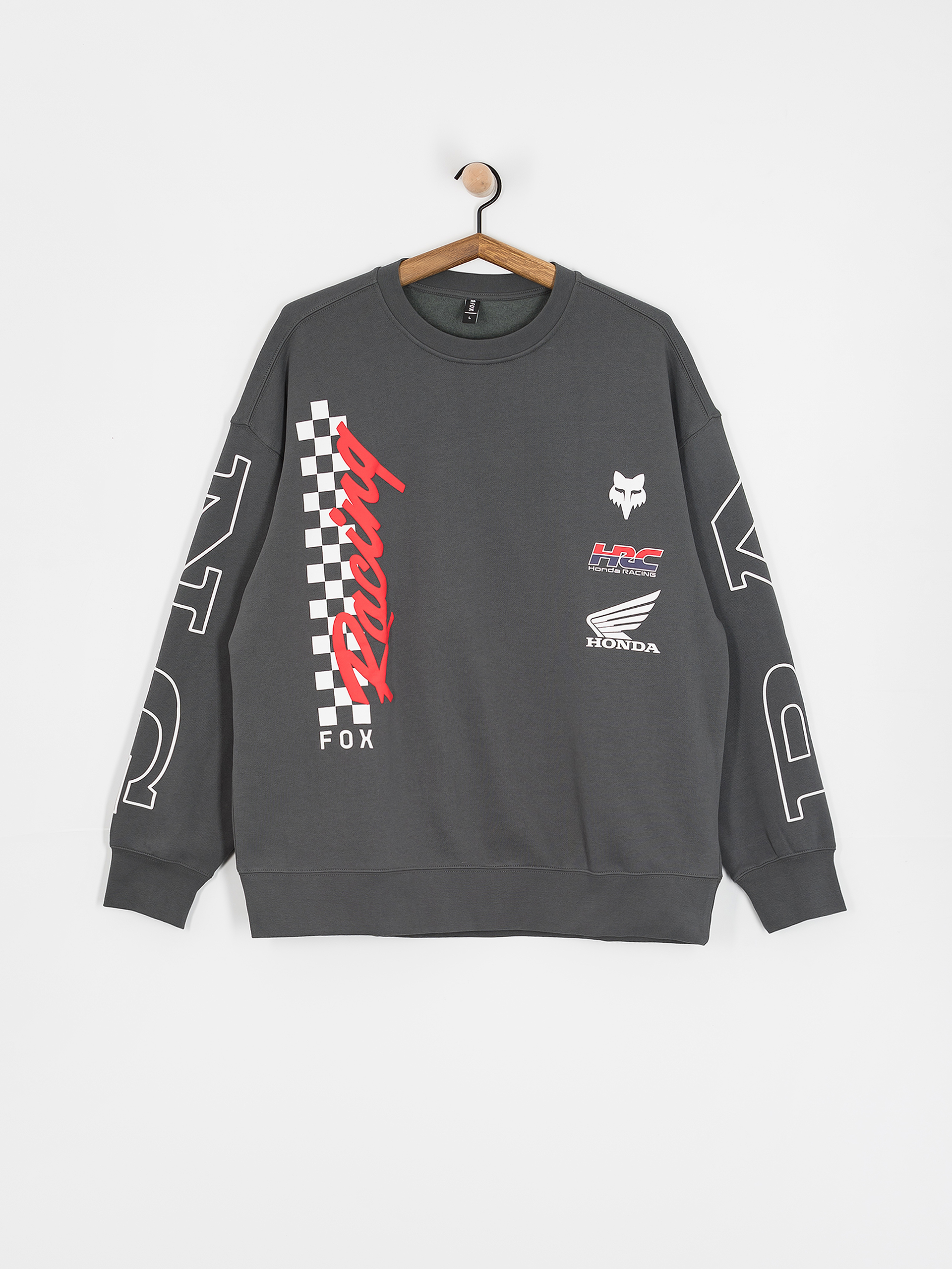 Mikina s kapucí Fox Crew Oversized HD - šedá (dark shadow)
