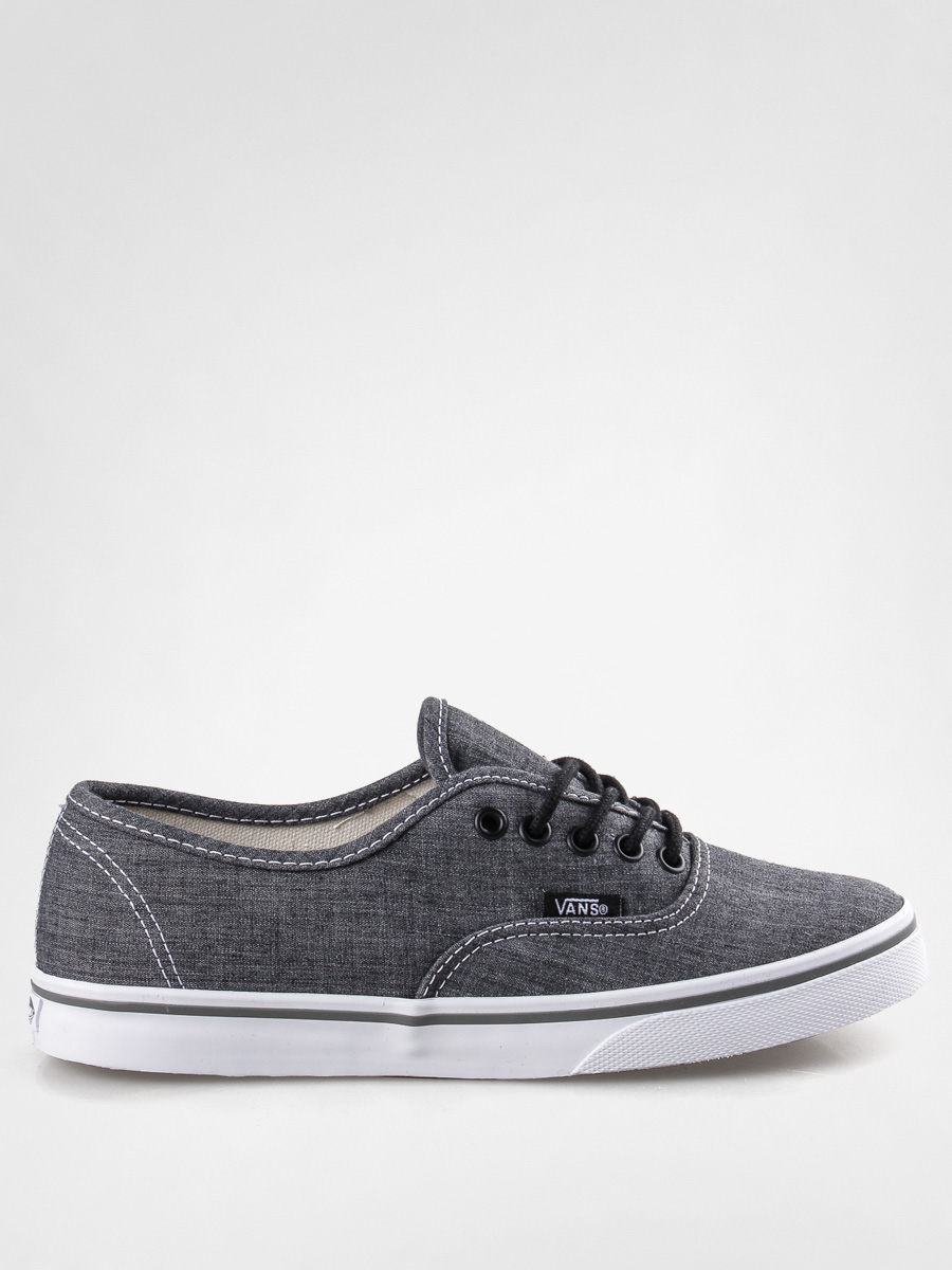 Vans authentic lo pro chambray black store