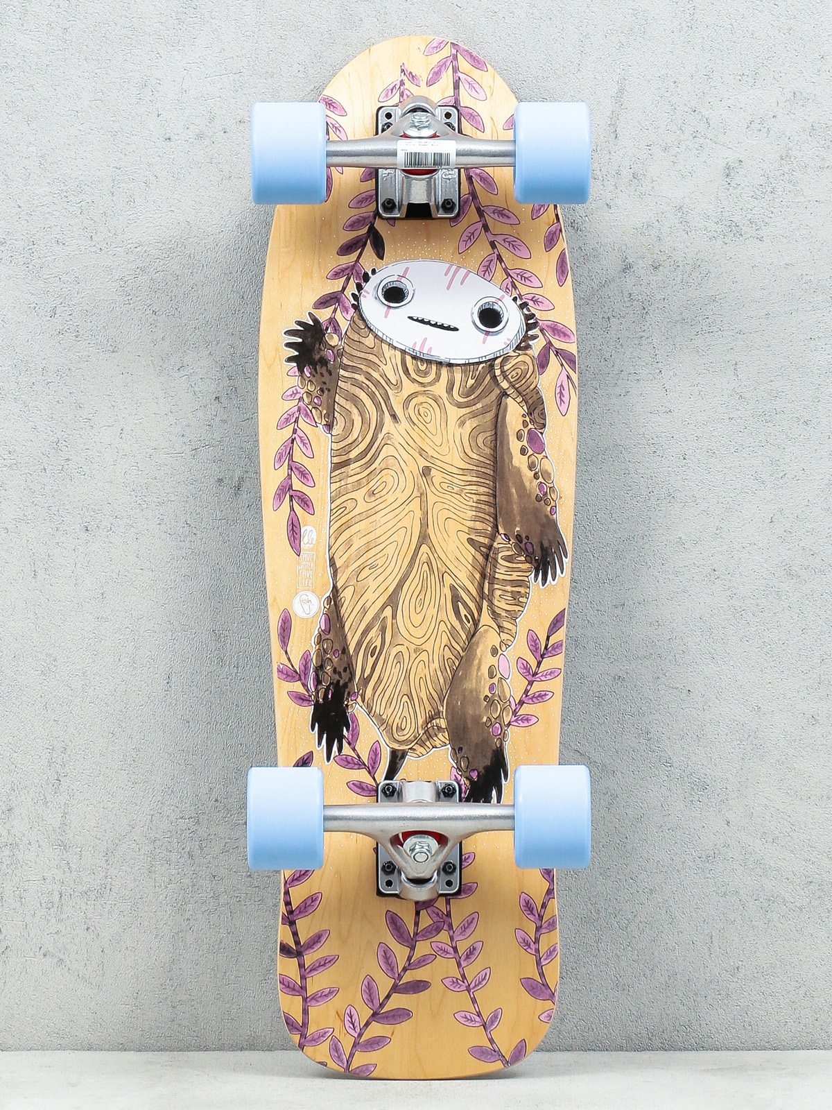 Cruiser Fish Skateboards Turtle - hnědá (silver/summer blue)