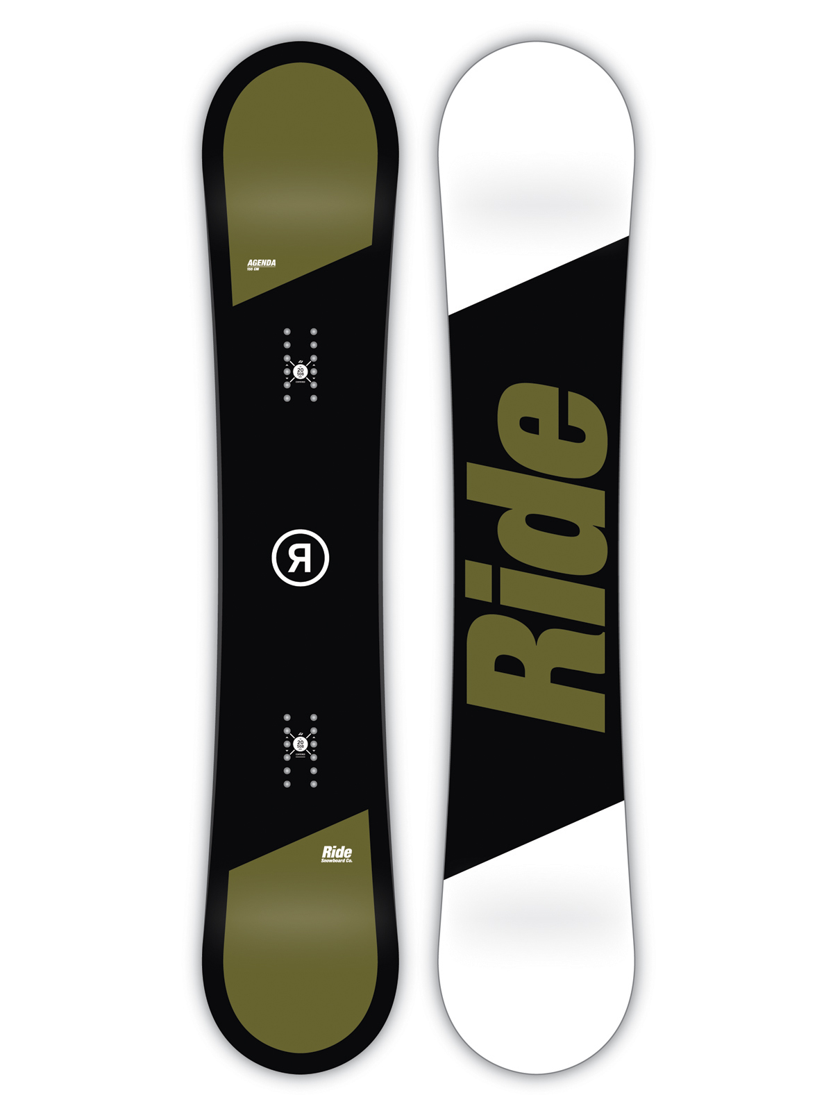 Snowboard Ride Agenda (black/green/white)